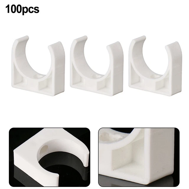 STAFFE DUREVOLI UHOOK morsetti per tubi in PVC confezione da 100 per ...