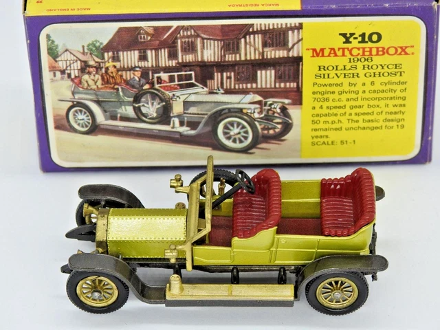 MATCHBOX MODELLE VON Vergangenheit Y-10-3 1969 Verpackt 1906 Rollen ...