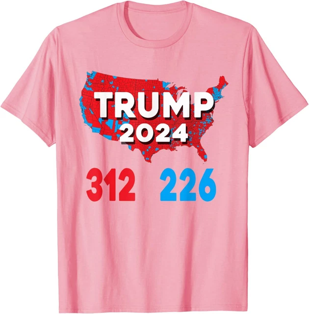 2024 ELECTORAL MAP Trump 312 Red Election 2024 Results Map T-Shirt ...