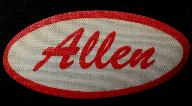 ALLEN VINTAGE 1960S Cursive Name Patch Uniform Shirt Iron On RARE VHTF ...