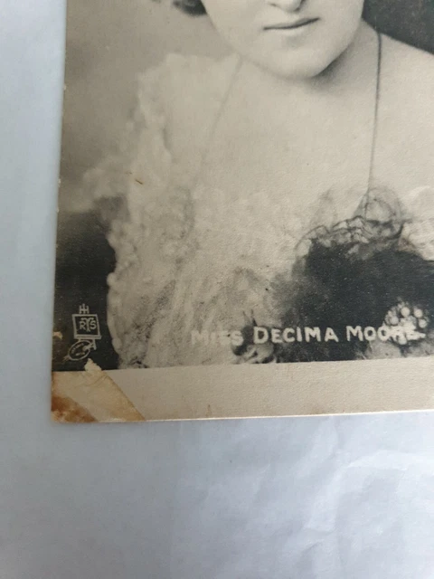 VINTAGE POSTCARD MISS Decima Moore Edwardian Actress Sent 1904 £3.95 ...