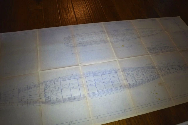HISTORIC USS MISSOURI Original US Navy Blueprints WWII Gulf War ...
