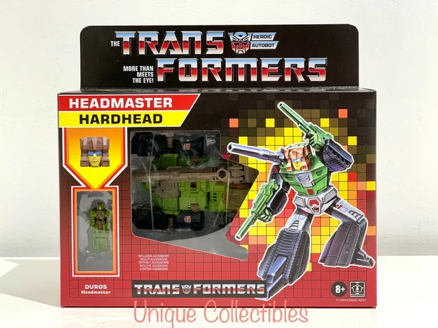 TRANSFORMERS HEADMASTER G1 Hardhead with Duros Headmaster Autobots ...
