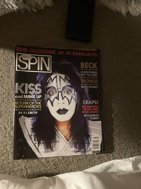 KISS AUGUST 1996 Spin Magazine Ace Frehley On Cover Not 1980 Remco Mego ...