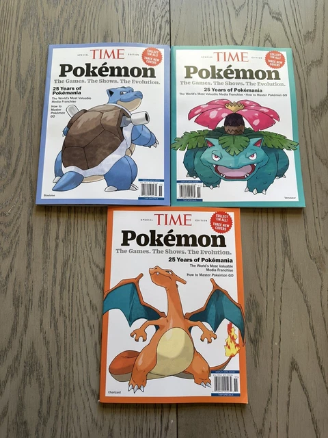 TIME MAGAZINE NEW Pokemon 2025 Blastoise Venusaur Charizard Complete ...