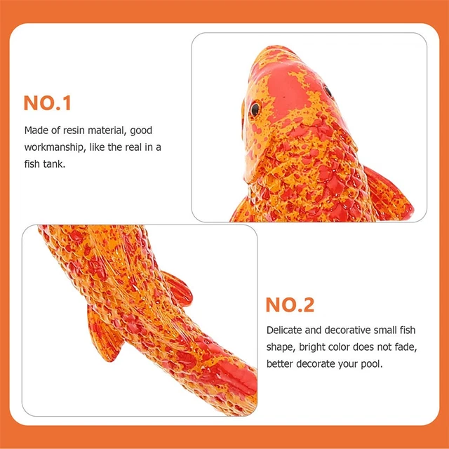 10PCS FAKE AQUARIUM Rubber Fish Fake Goldfish Artificial Fish For ...