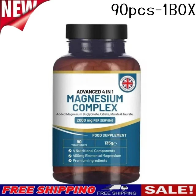 MAGNESIUM COMPLEX GLYCINATE4-IN-1 2000mg-High Strength Magnesium Tablet ...