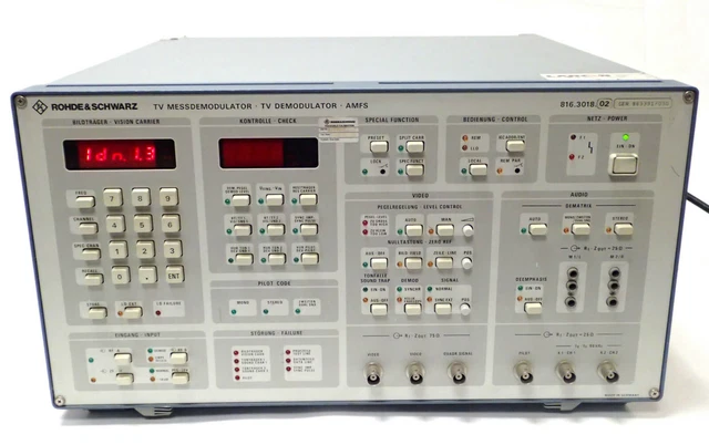 ROHDE & SCHWARZ Tv Messdemodulator / Tv Demodulator Amfs 816.3018.02 ...