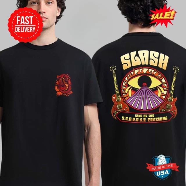 SLASH LIVE AT The Serpent Festival 2025 Guitar Two Sided T-Shirt £25.74 ...
