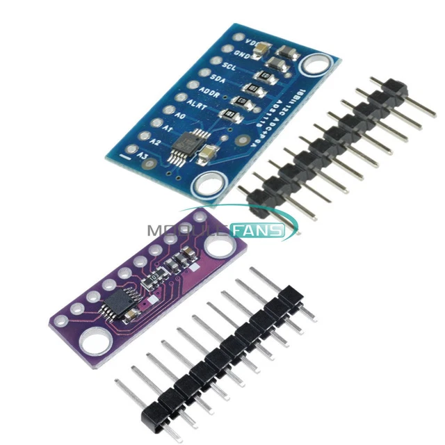 I2C ADS1115 16 Bit 4 Channel ADC Module with Pro Gain Amplifier for ...