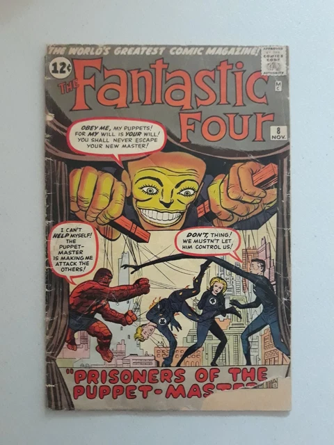 FANTASTIC FOUR 8 Puppet Master 1ère apparition Marvel Comics 1962 EUR ...