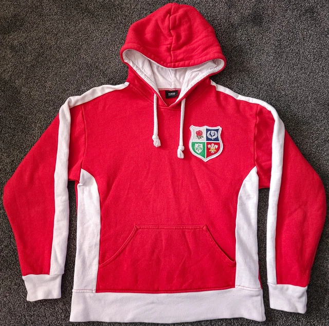 BRITISH & IRISH Lions Rugby/ Toffs 1970s Retro Hoodie, Red/ White ...