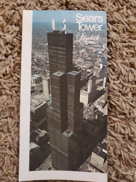 VINTAGE CHICAGO SEARS Tower Brochure Map Facts Landmarks EUR 7,75 ...