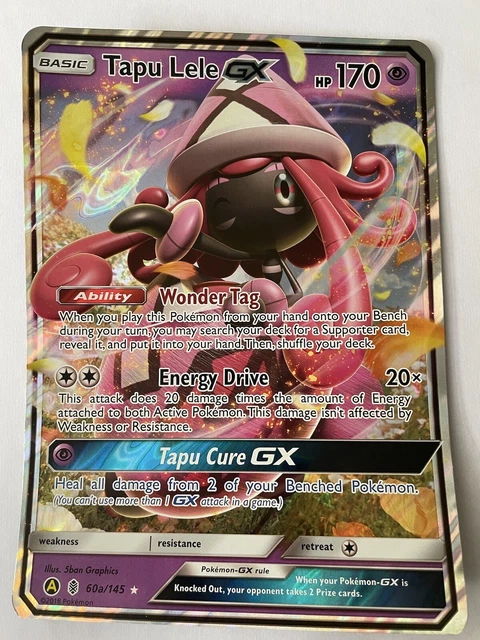 CARTE POKÉMON TAPU LELE GX 60a/145 Jumbo ISLAND GUARDIANS Anglais NEUF ...