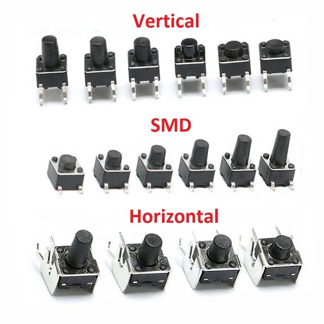 MOMENTARY TACTILE PUSH Button Switch Vertical/SMD/Horizontal Mini Micro ...