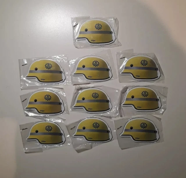 10ER SET MAGNET Technisches Hilfswerk THW Helm Dräger OVP selten ...