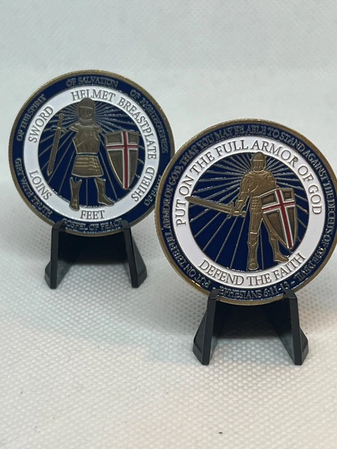 PUT ON THE Full Armor of God Commemorative Challenge Coin (Ephesians 6: ...