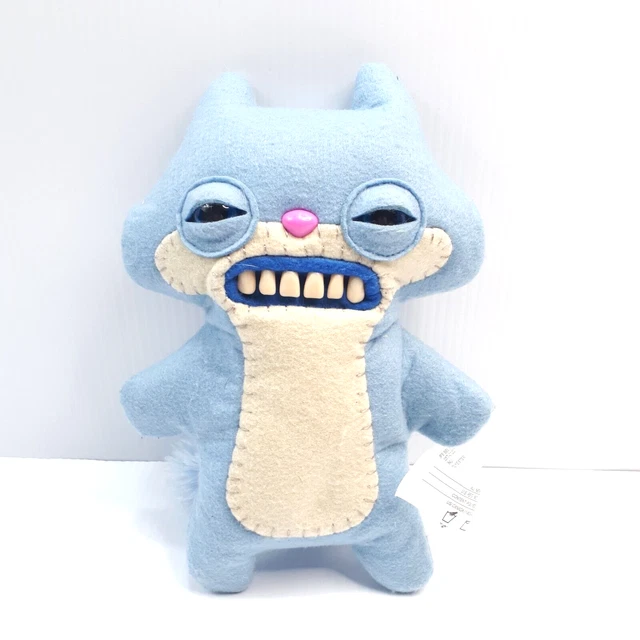FUGGLER SUSPICIOUS FOX RARE Baby Blue Felt Funny Ugly Monster Teeth ...