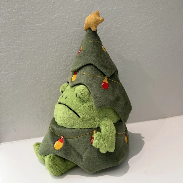 JELLYCAT AUTHENTIC NWT Christmas Tree Ricky Rain Frog plush toy stuffed ...