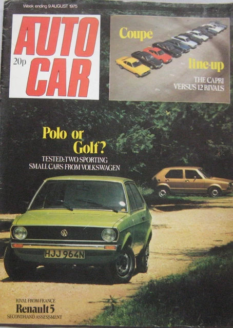 AUTOCAR 9/8/1975 FEATURING Volkswagen road test, Ford, Alfa Romeo ...