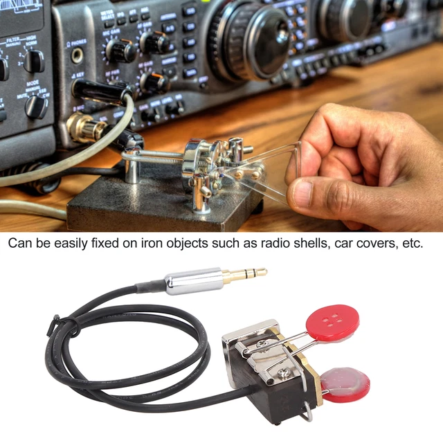 Automatic Cw Morse Code Key Mini Portable Morse Telegraph Key 44 75