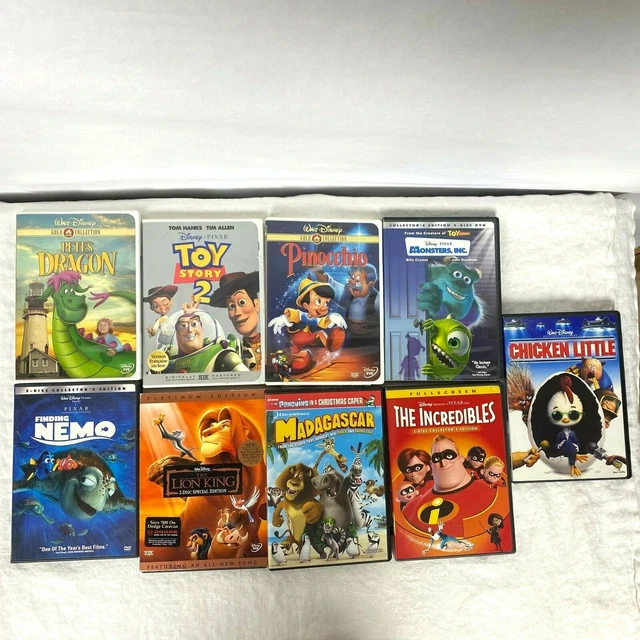 LOT OF 9 Walt Disney - Pixar DVD - Chicken Little - Incredibles - Monsters Nemo £13.27 - PicClick UK