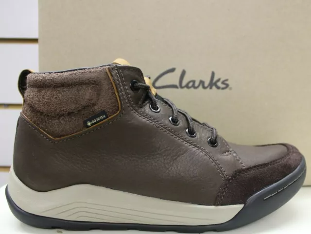 Clarks Ashcombe Mid Gtx Waterproof Dark Brown Leather Boot Uk 7 Eu 41 £