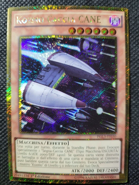 CARTA YU-GI-HO PGL3 Kozmo Caccia Cane It030 Rara Segreta Oro 1°Edizione ...