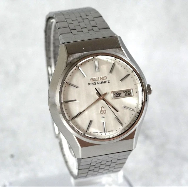 SEIKO KING QUARTZ Day-Date Round Genuine Belt SEIKO,14833 $317.32 ...