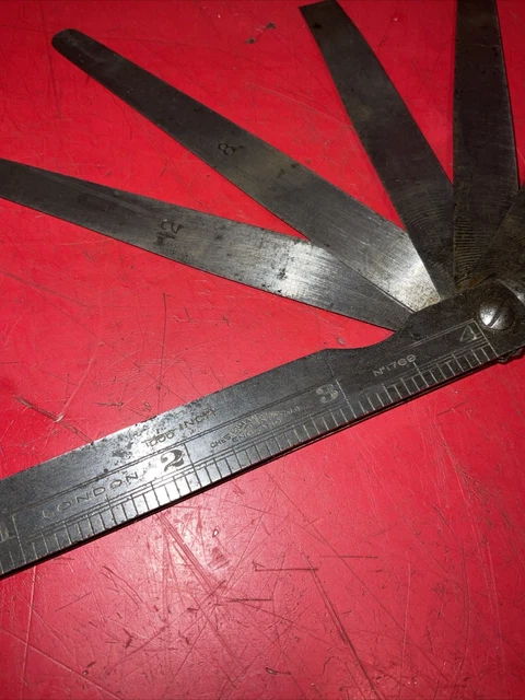 VINTAGE CHESTERMAN NO.1769 Feeler Gauge 1/1000 Inch,Engineers Tool ...