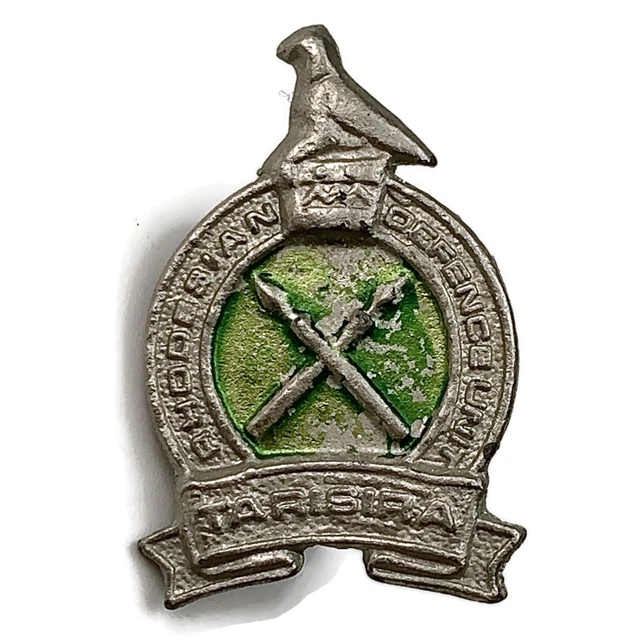 ORIGINAL RHODESIAN ARMY Defence Force Unit Rhodesia Collar Badge - Bush ...