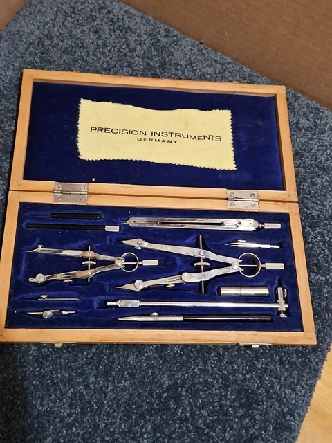 VINTAGE GRAMERCY COMPASS Protractor Drawing Instrument Drafting Set ...