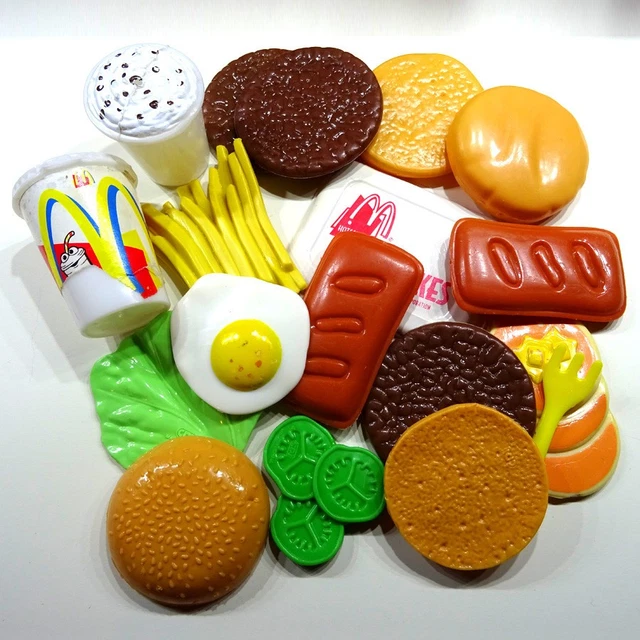 MCDONALDS PLAY FOOD Set VINTAGE 18 Piece Burger Fries (CDI 2001) £21.50 ...