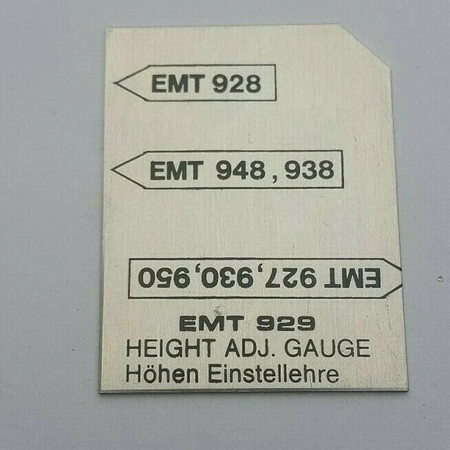 EMT 929 997 Ortofon Height Adjustment jauge ton bras jauge de réglage ...