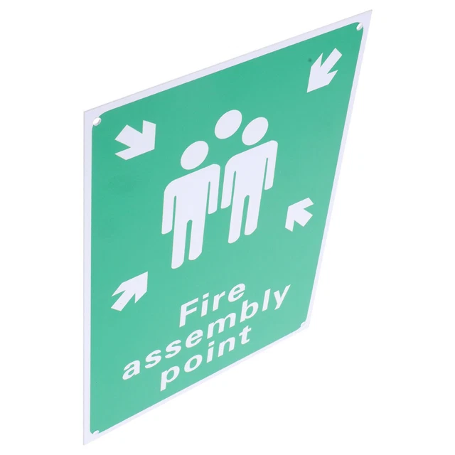 FIRE RALLY POINT Sign Outdoor Business Assembly Warning Metal Aluminum ...