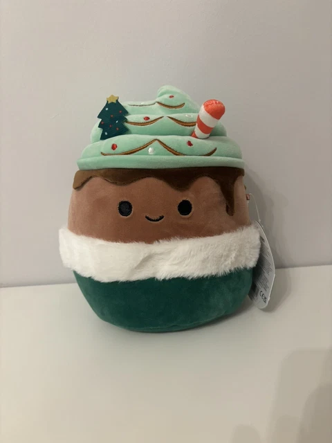 SQUISHMALLOW 8” ERNESTO The Peppermint Latte Christmas Kelly Toy BNWT £ ...
