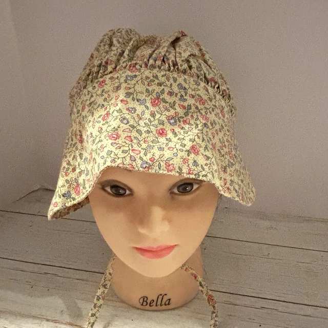 VINTAGE BONNET PIONEER Adult Colonial Mormon LDS Utah Costume Apple Hat ...