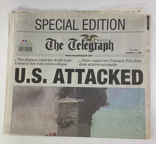 MACON GEORGIA TELEGRAPH Newspaper September 11, 2001 Special Edition 9/ ...
