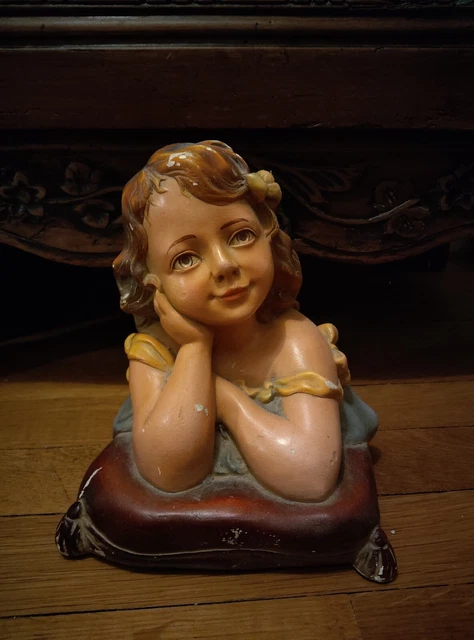 BUSTE PETITE FILLE plâtre country corner EUR 5,00 - PicClick FR