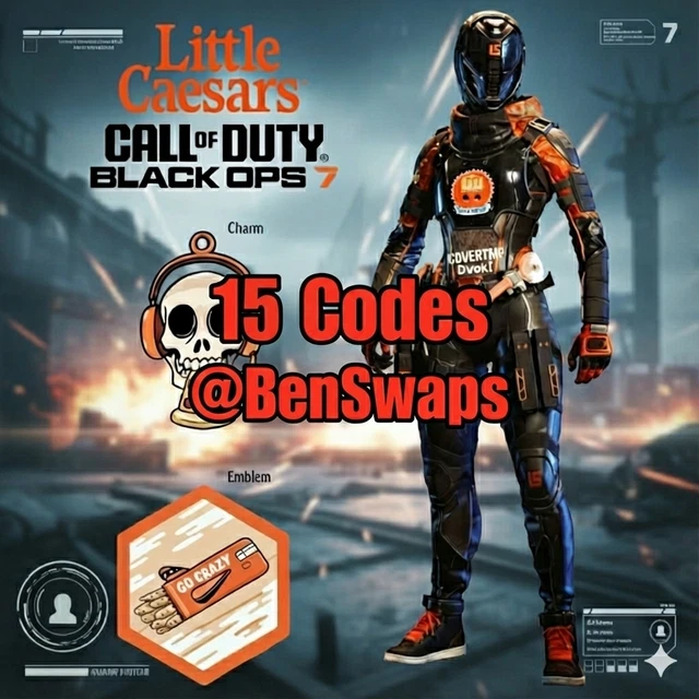 15X COD BLACK Ops 7 BO7 Little Caesars Promo Codes | 2XP | SKIN ...