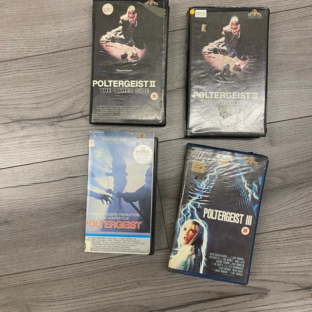 4 X POLTERGEIST Horror Films VHS Tapes Collectible Rare Ex Rental Set ...