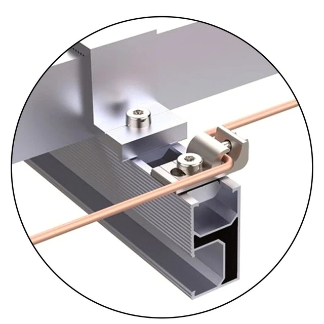 PHOTOVOLTAIC GROUNDING LUG Solar Panel Fasteners Clips Cable Clamps for ...