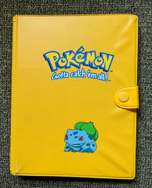VINTAGE POKÉMON 1999 Yellow Bulbasaur Card 4-Pocket Holder/Binder/Album ...