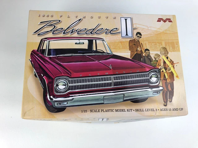 MOEBIUS MODELS 1965 Plymouth Belvedere I Plastic Model Kit Car 1:25 Scale S774 £30.00 - PicClick UK
