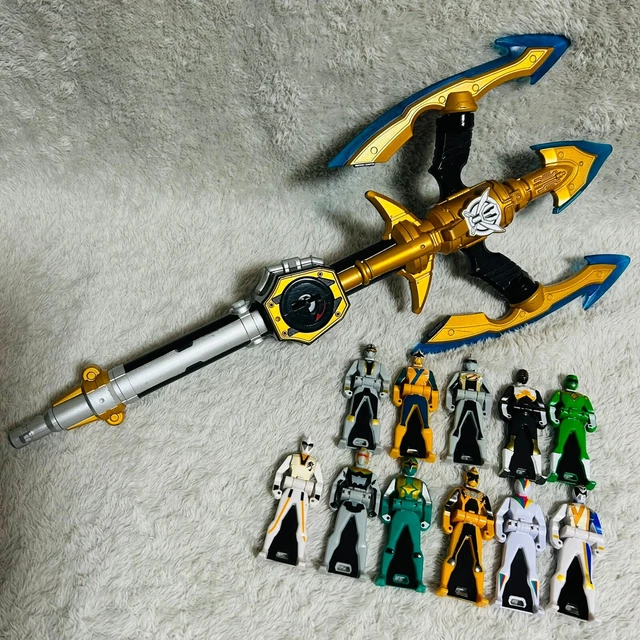 BANDAI DX POWER Rangers Super Megaforce Gokaiger Silver GOKAI SPEAR ...