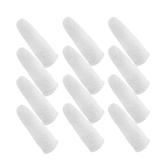100 PCS FINGER Cots Cotton Fingers Tips Absorb Sweat Breathable Soft £ ...