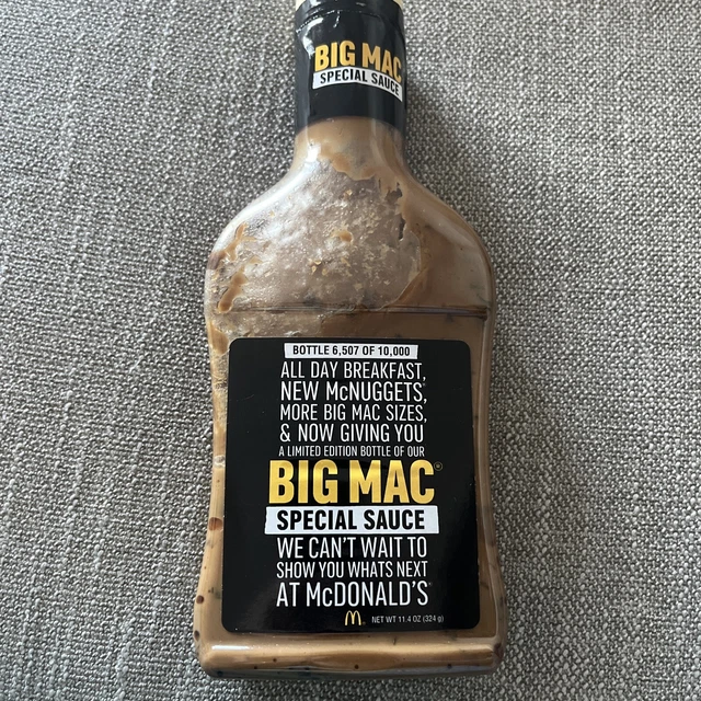 MCDONALD'S BIG MAC Special Sauce Bottle #6507 LIMITED EDITION Only ...