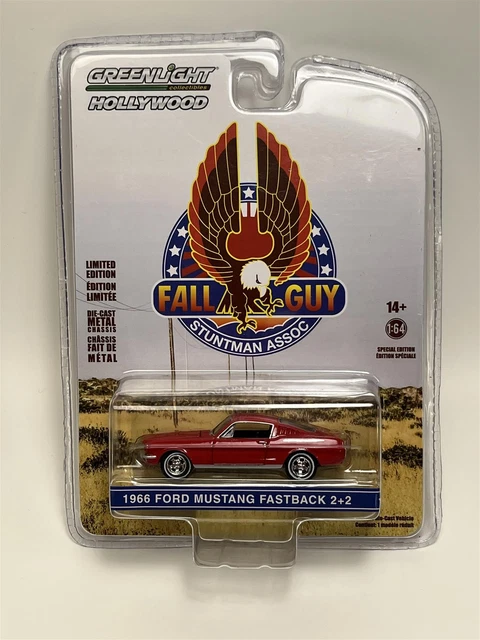 CHUTE GUY 1966 Ford MUSTANG Fastback 2+2 1:64 Echelle Greenlight 44965A ...