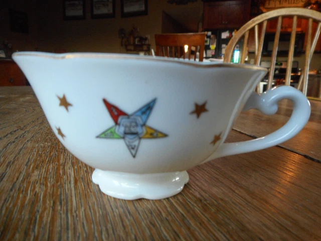 VINTAGE OES EASTERN Star Masonic Temple Temple Treasures Tea Coffee Cup ...
