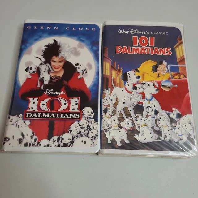 101 DALMATIANS DISNEY Animated & Live Action VHS Video Tape Movie Lot ...